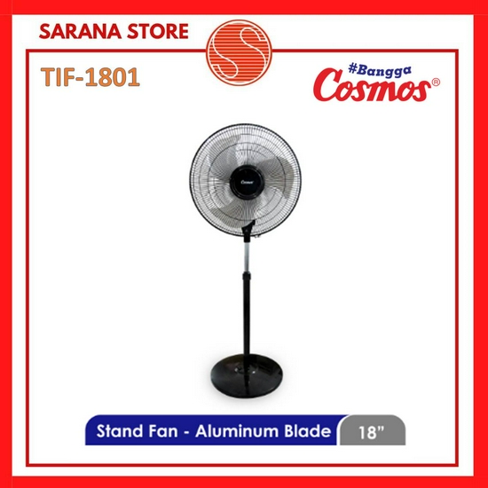 Kipas Angin Berdiri Stand Fan Besi Cosmos 18" TIF-1801